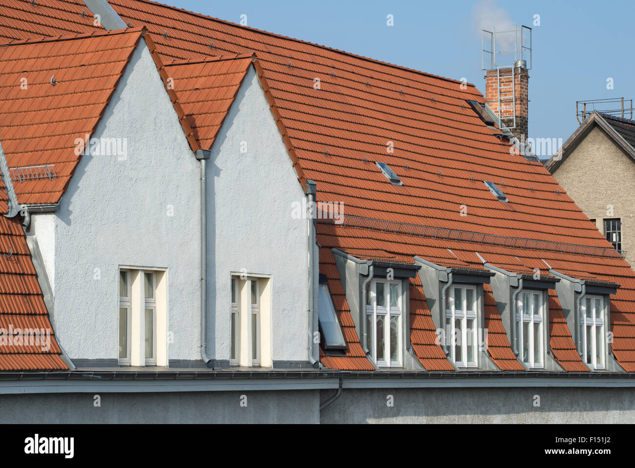 Berlin, Germany, dormers in the roof of a residential building Stock ...