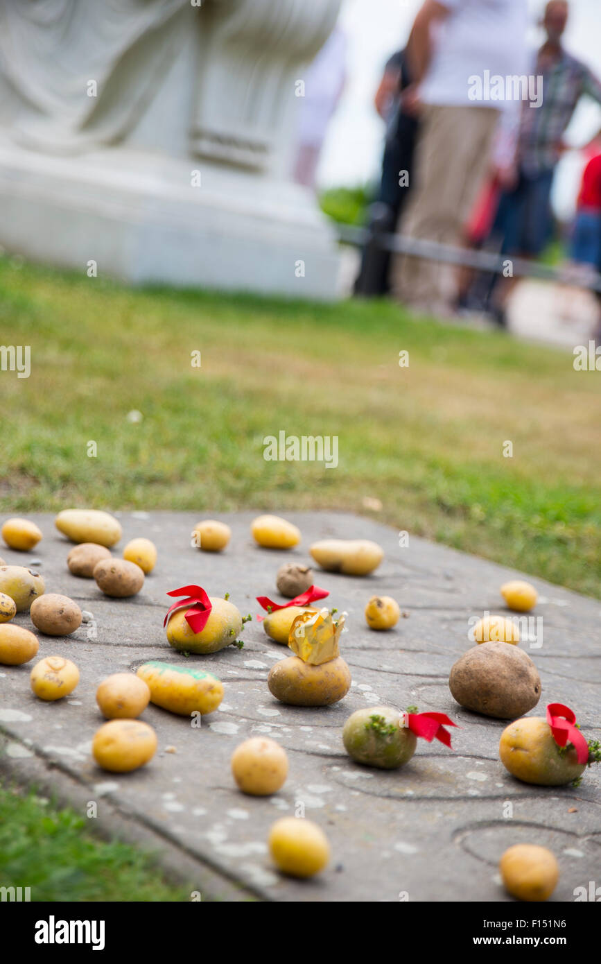 Potatoes left on King Frederick the Great's grave, Sanssouci Palace ...