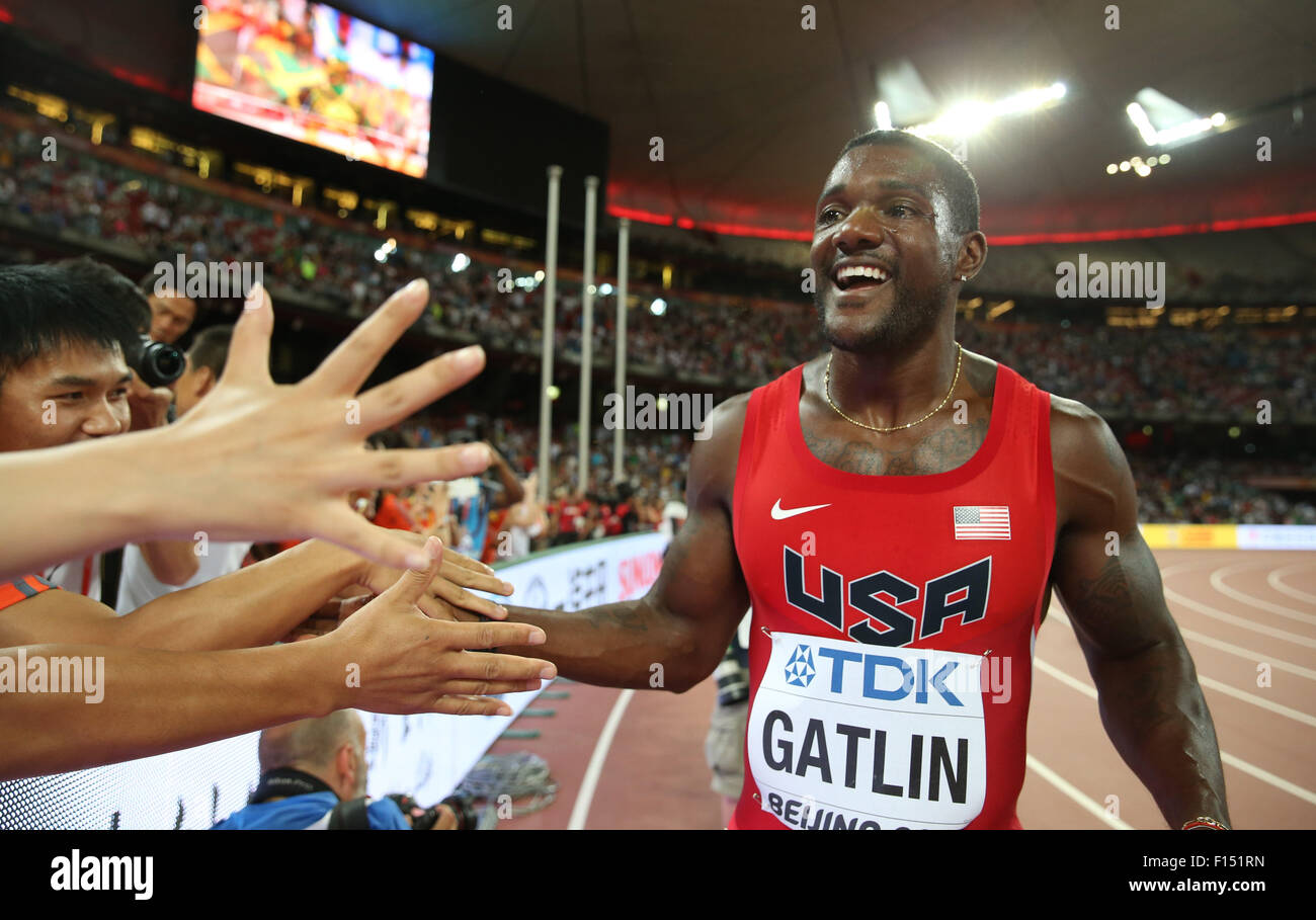 Beijing, China. 27th Aug, 2015. Justin Gatlin of the United States ...