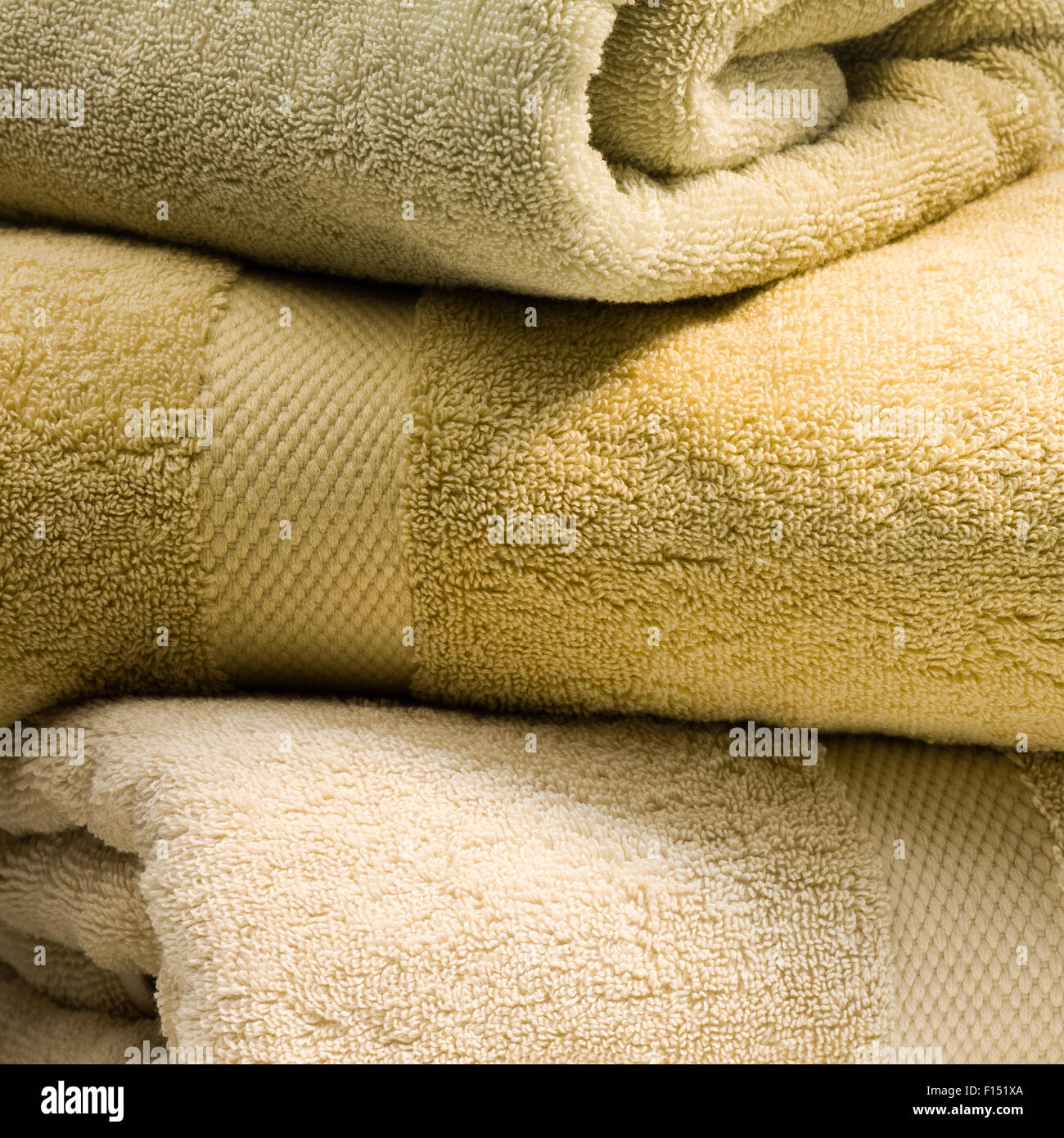 Close-up stack of luxury towels,still life, studio high quality ...