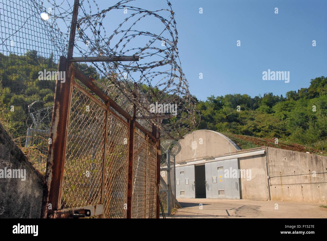 Italy, Camp Ederle US Army base in Vicenza, ammunition warehouse ASP 7 ...
