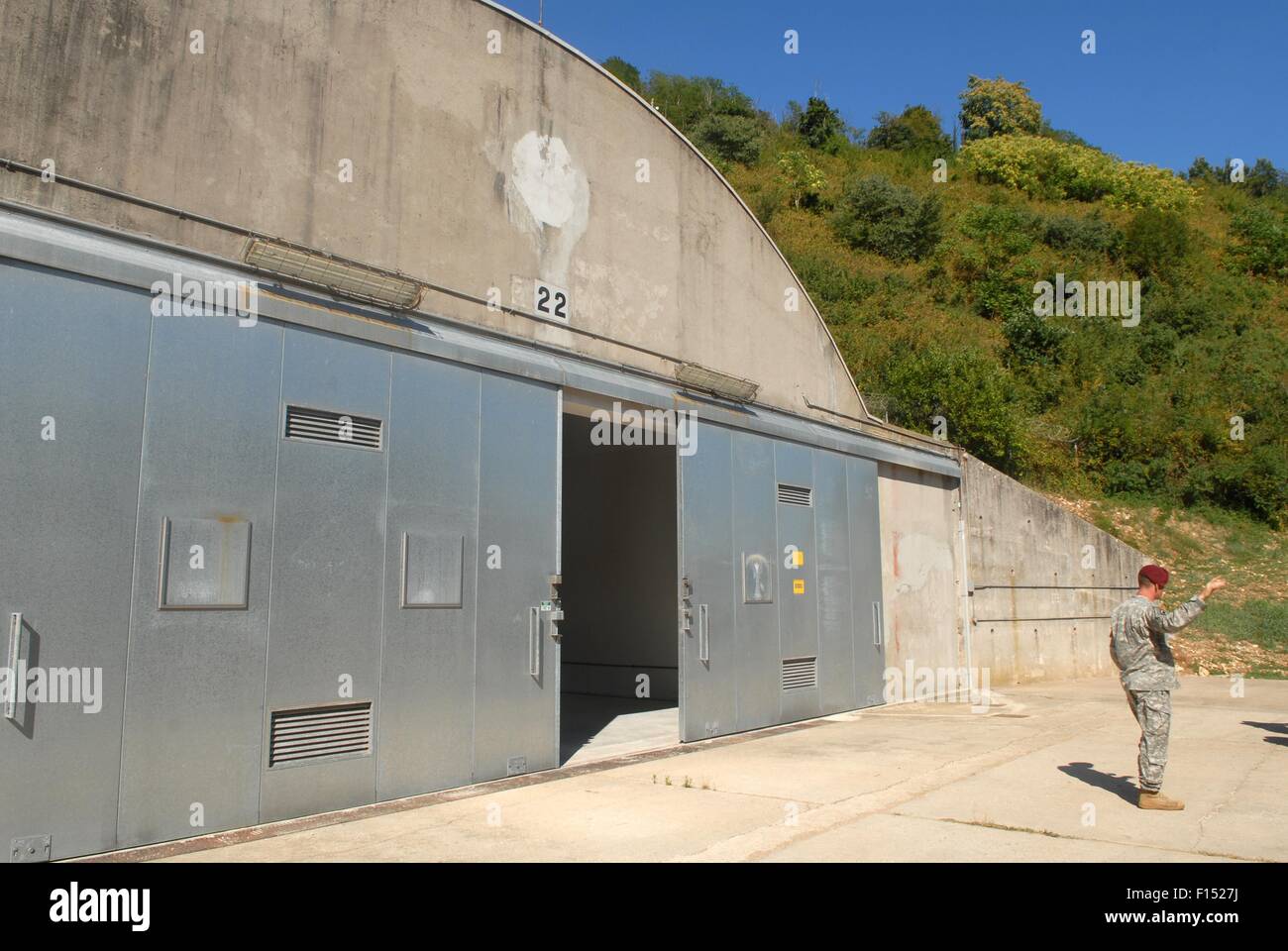 Italy, Camp Ederle US Army base in Vicenza, ammunition warehouse ASP 7 ...