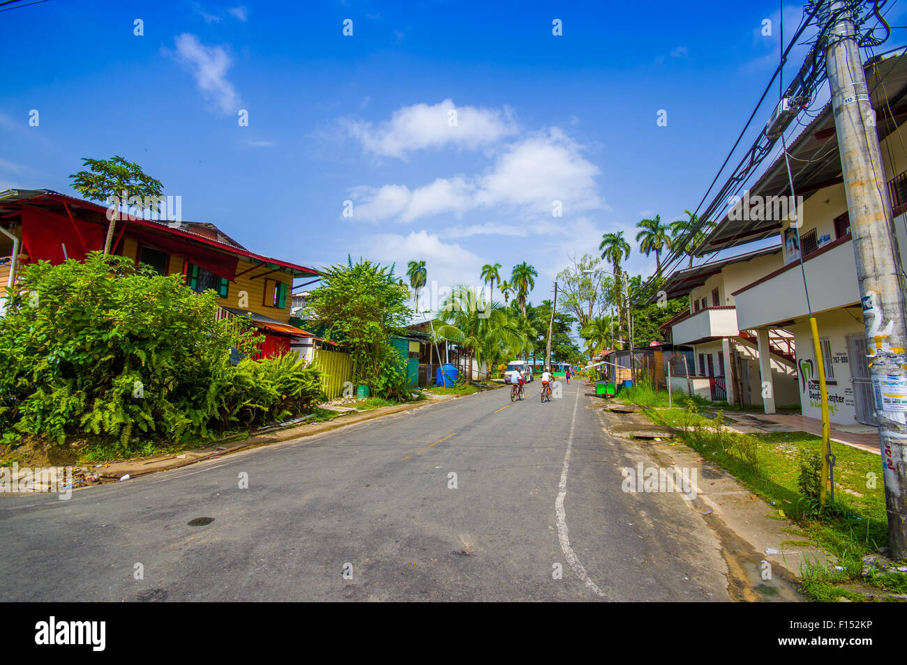 PANAMA, PANAMA - APRIL 16, 2015: Street view of Isla Colon which is the ...