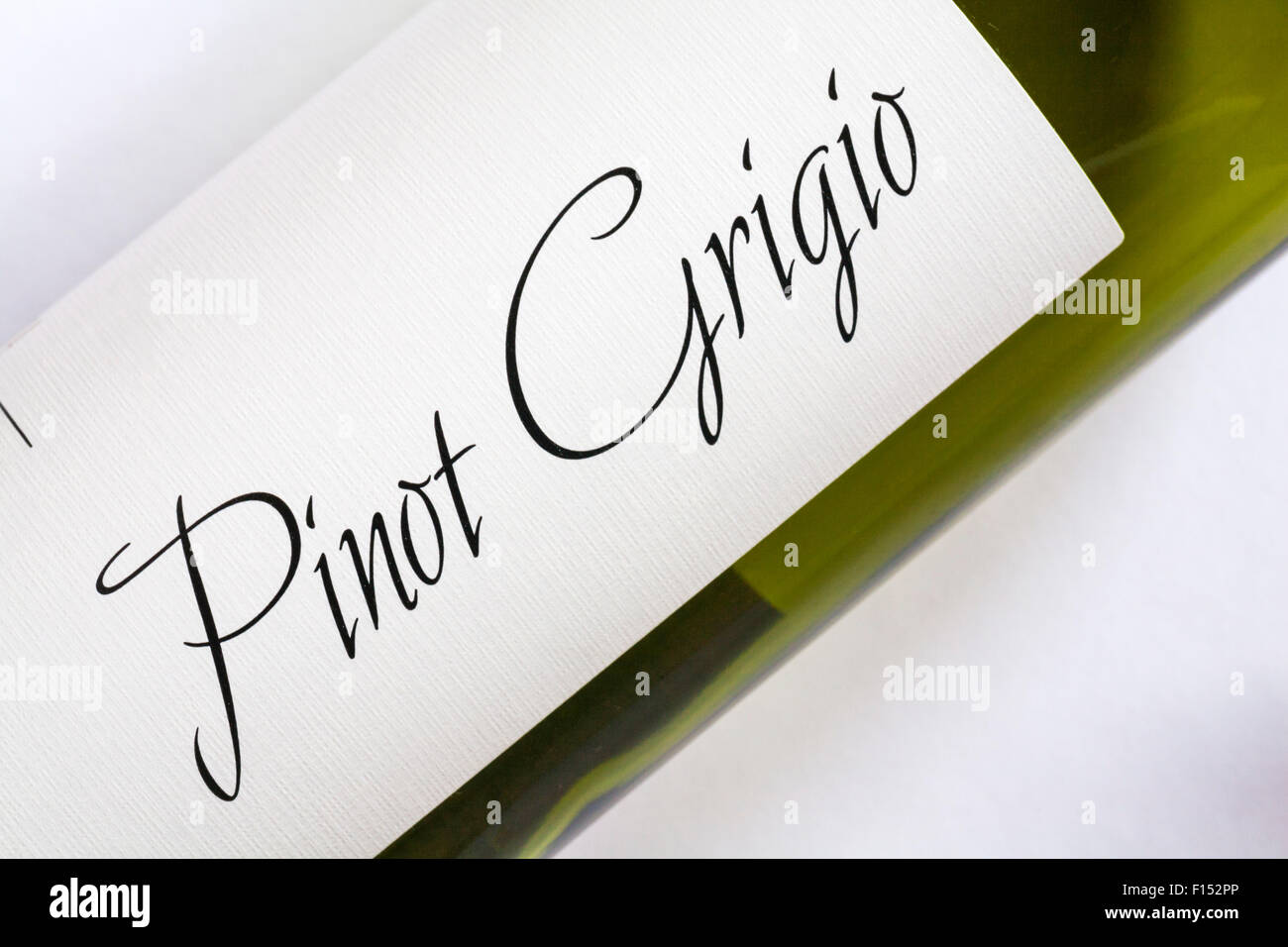 Pinot Grigio label on wine bottle Stock Photo - Alamy