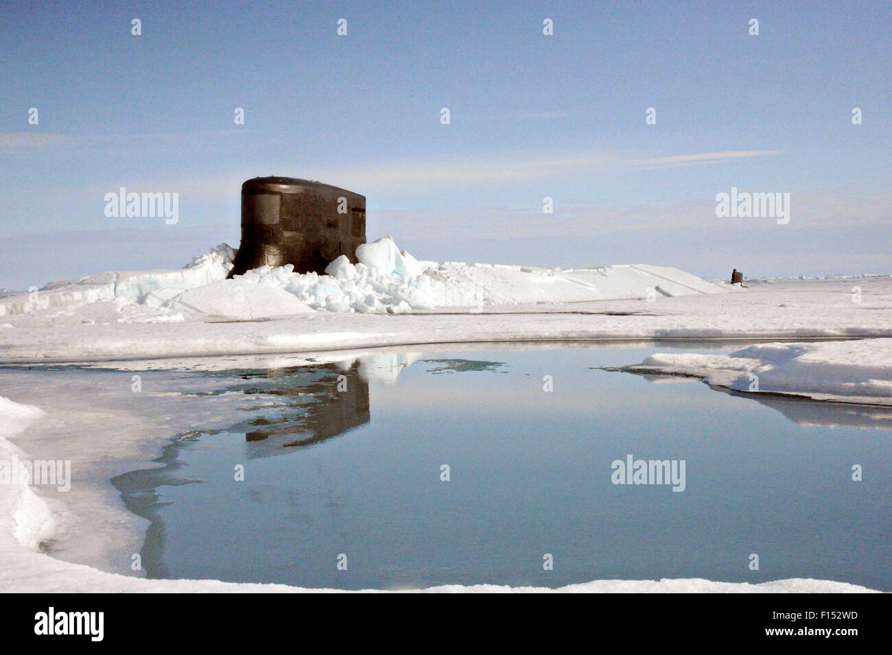 US Navy fast attack nuclear submarine USS Seawolf surfaces through ...