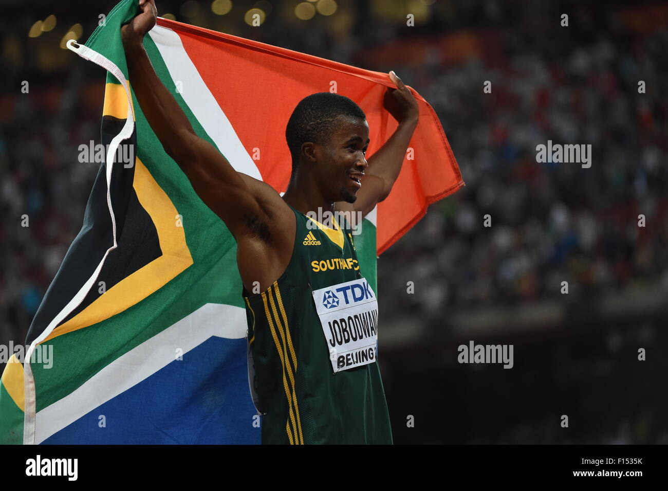 Beijing, China. 27th Aug, 2015. Anaso Jobodwana of South Africa ...