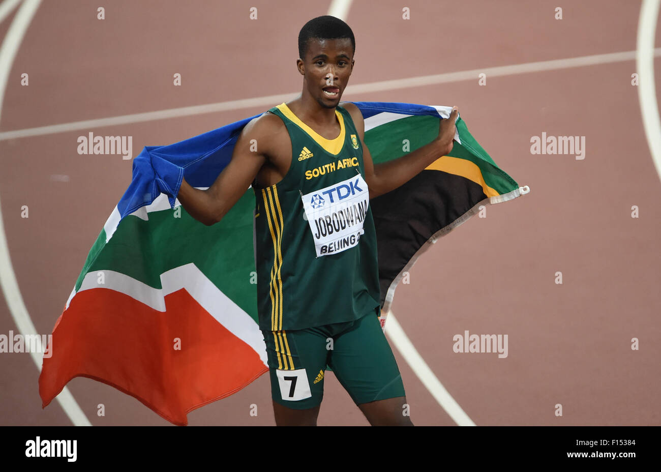 Beijing, China. 27th Aug, 2015. Anaso Jobodwana of South Africa ...