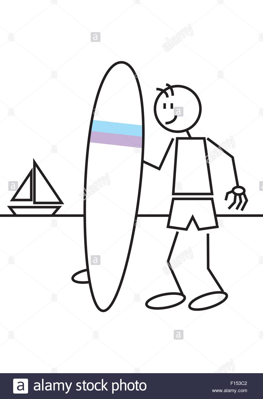 Wave Stick Figure High Resolution Stock Photography and Images - Alamy