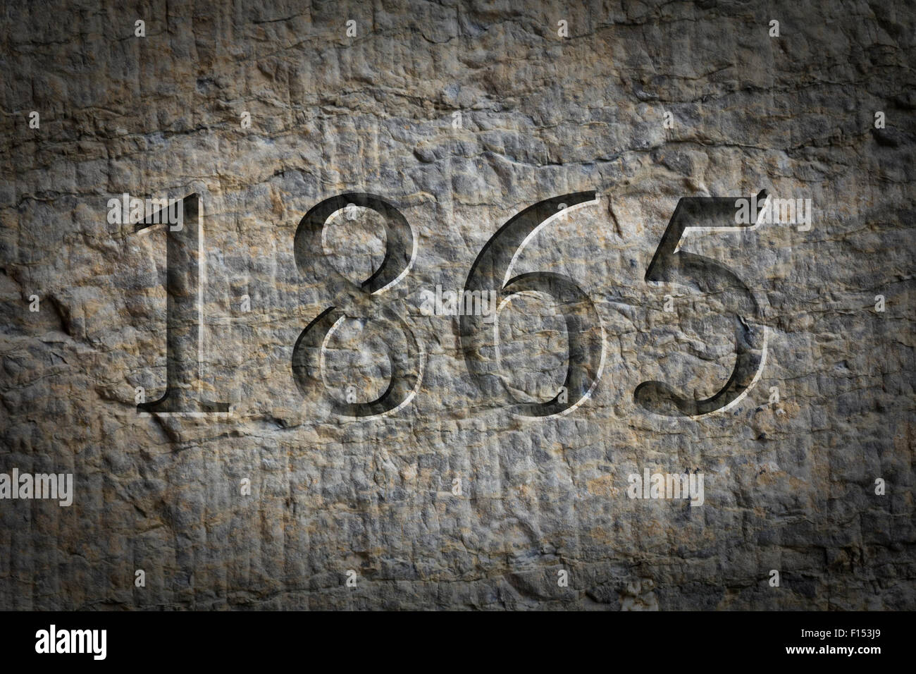Historical year engraving 1865 on textured old surface Stock Photo - Alamy