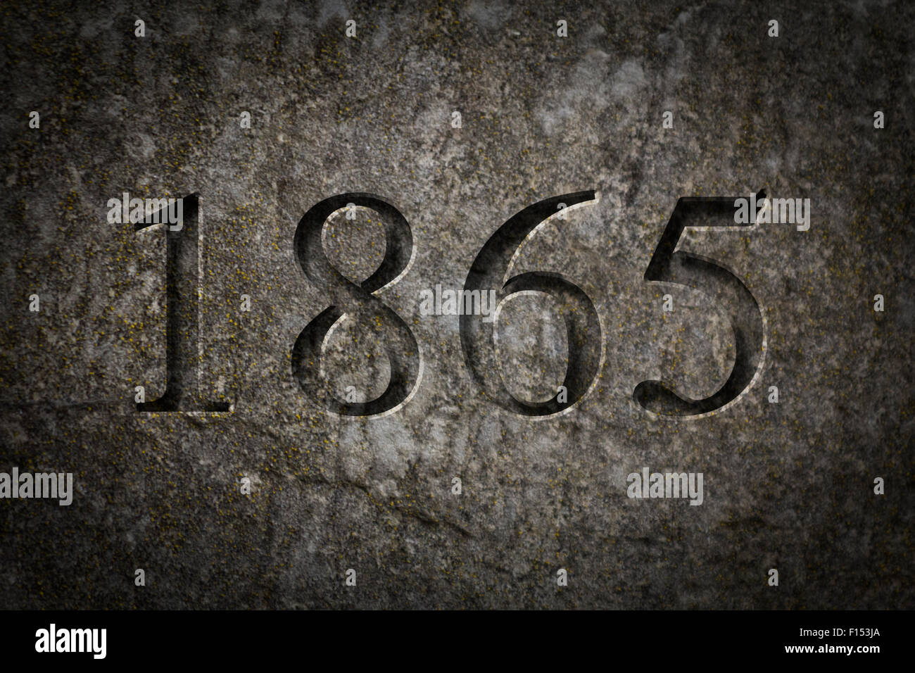 Historical year engraving 1865 on textured old surface Stock Photo - Alamy