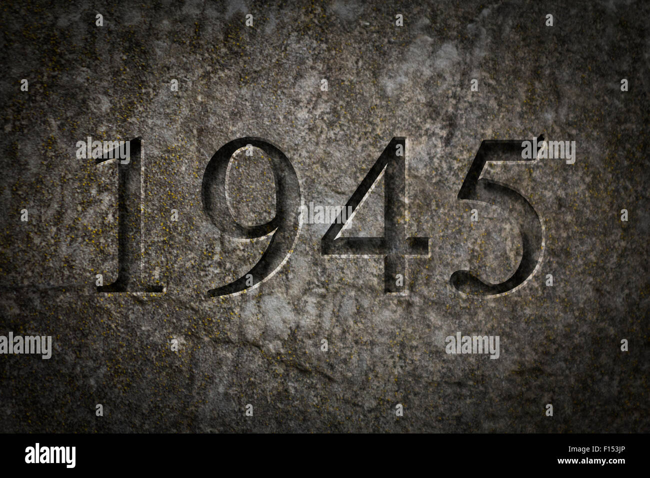 Historical year engraving 1945 on textured old surface Stock Photo - Alamy