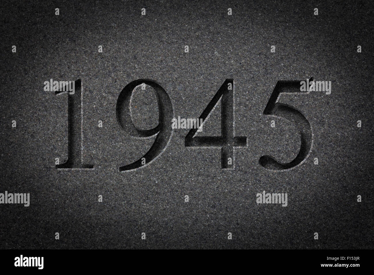 Historical year engraving 1945 on textured old surface Stock Photo - Alamy