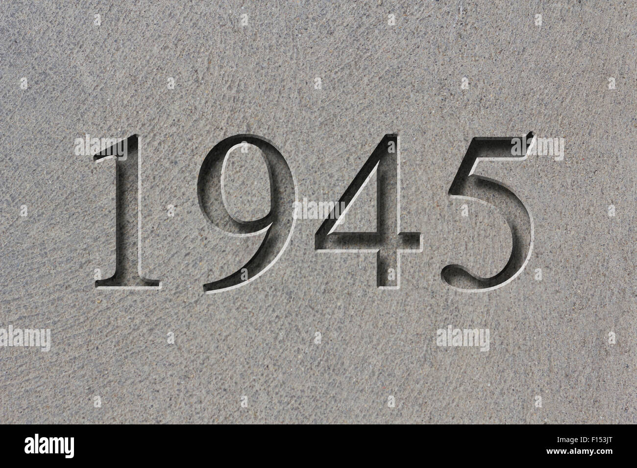 Historical year engraving 1945 on textured old surface Stock Photo - Alamy