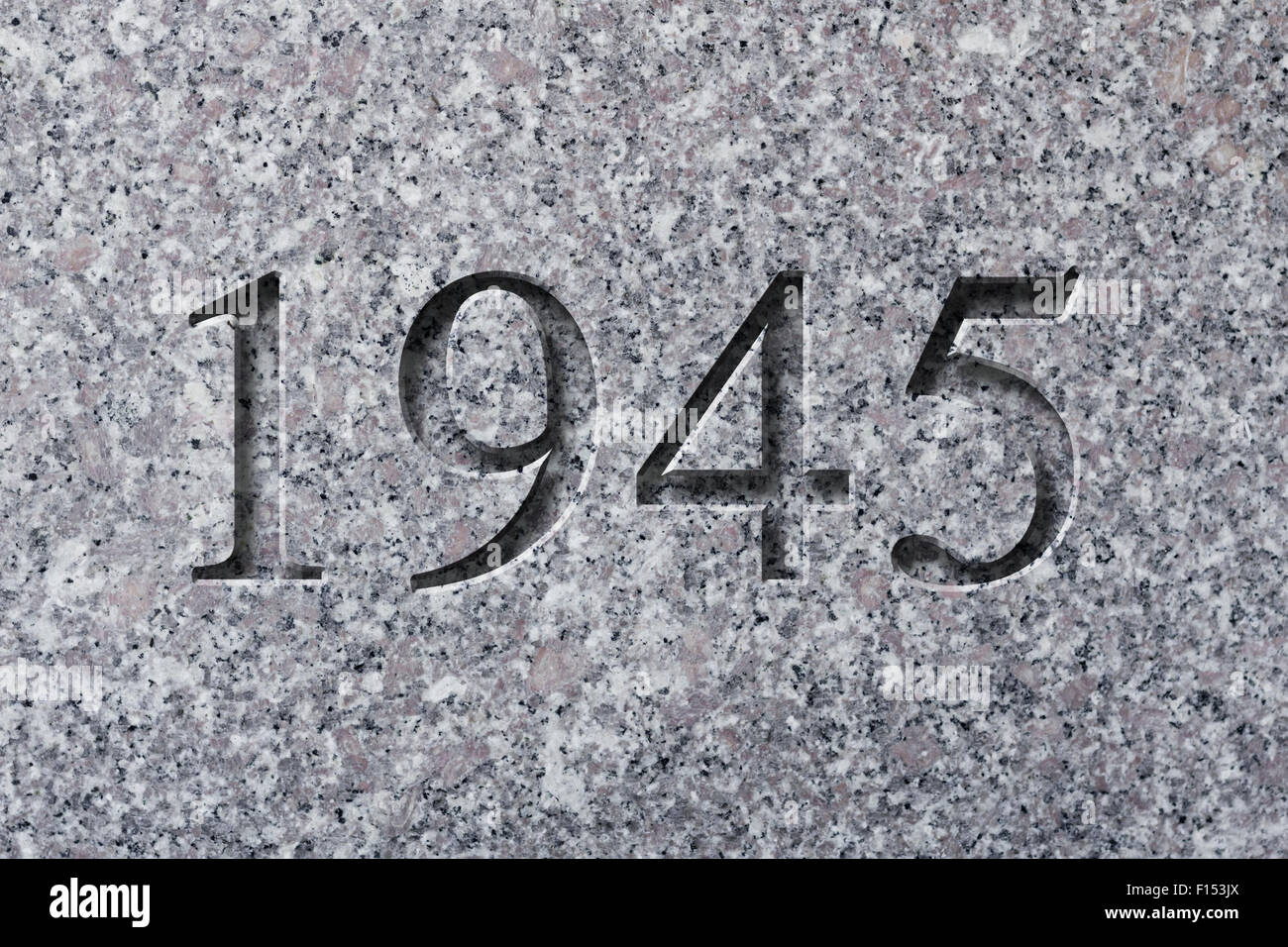 Historical year engraving 1945 on textured old surface Stock Photo - Alamy