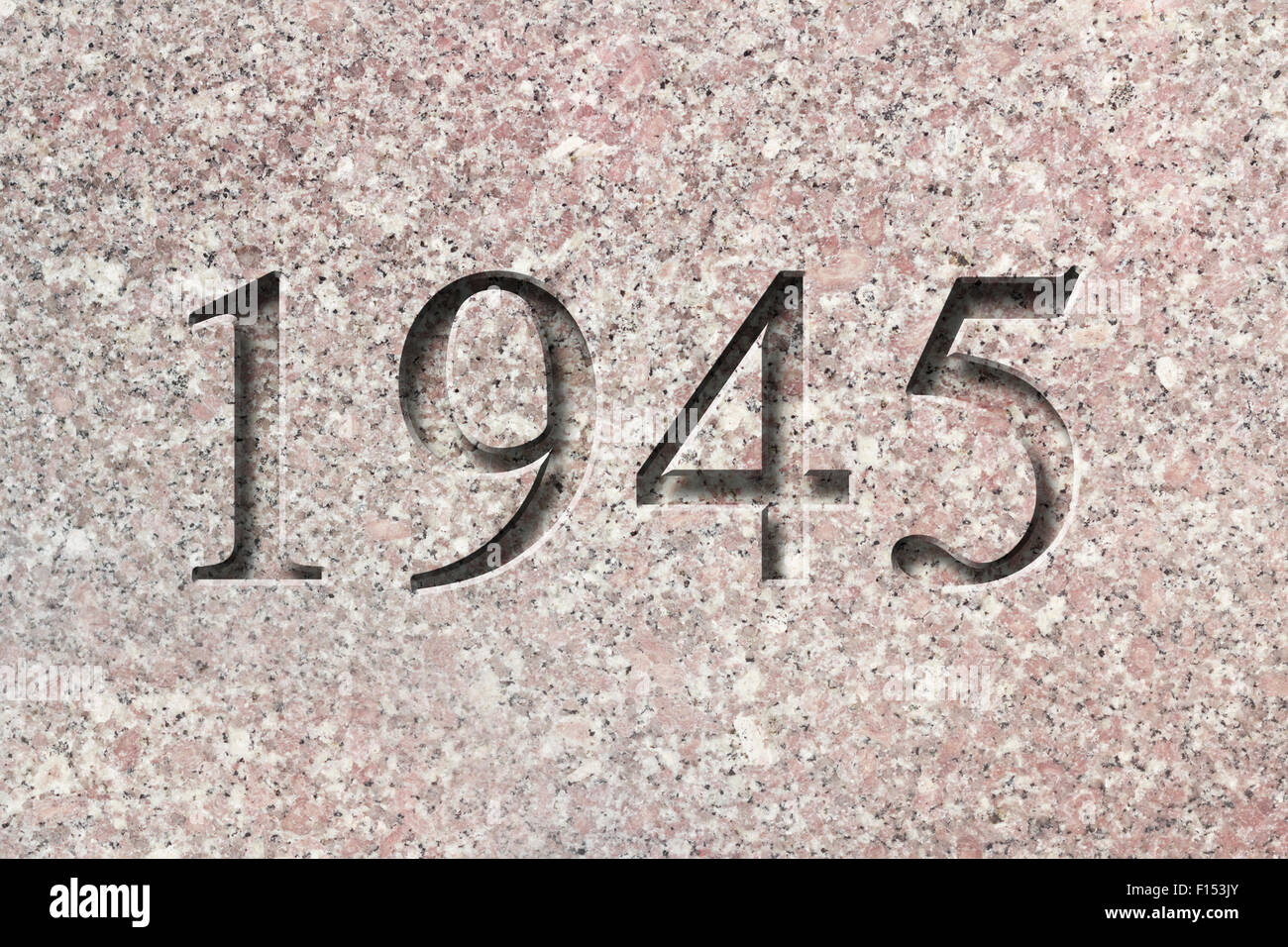 Historical year engraving 1945 on textured old surface Stock Photo - Alamy