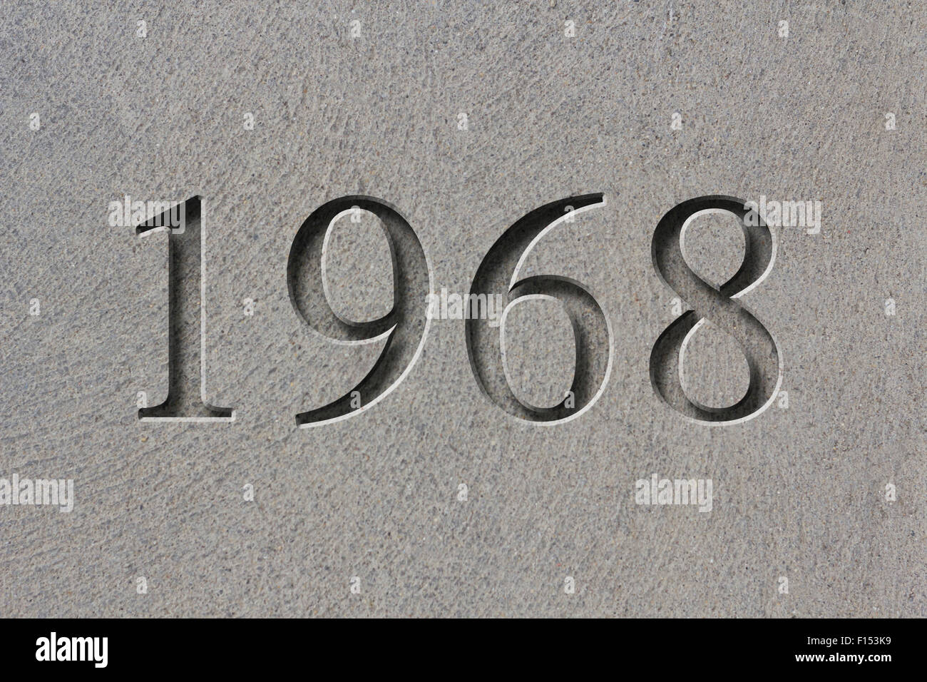 Historical year engraving 1968 on textured old surface Stock Photo - Alamy