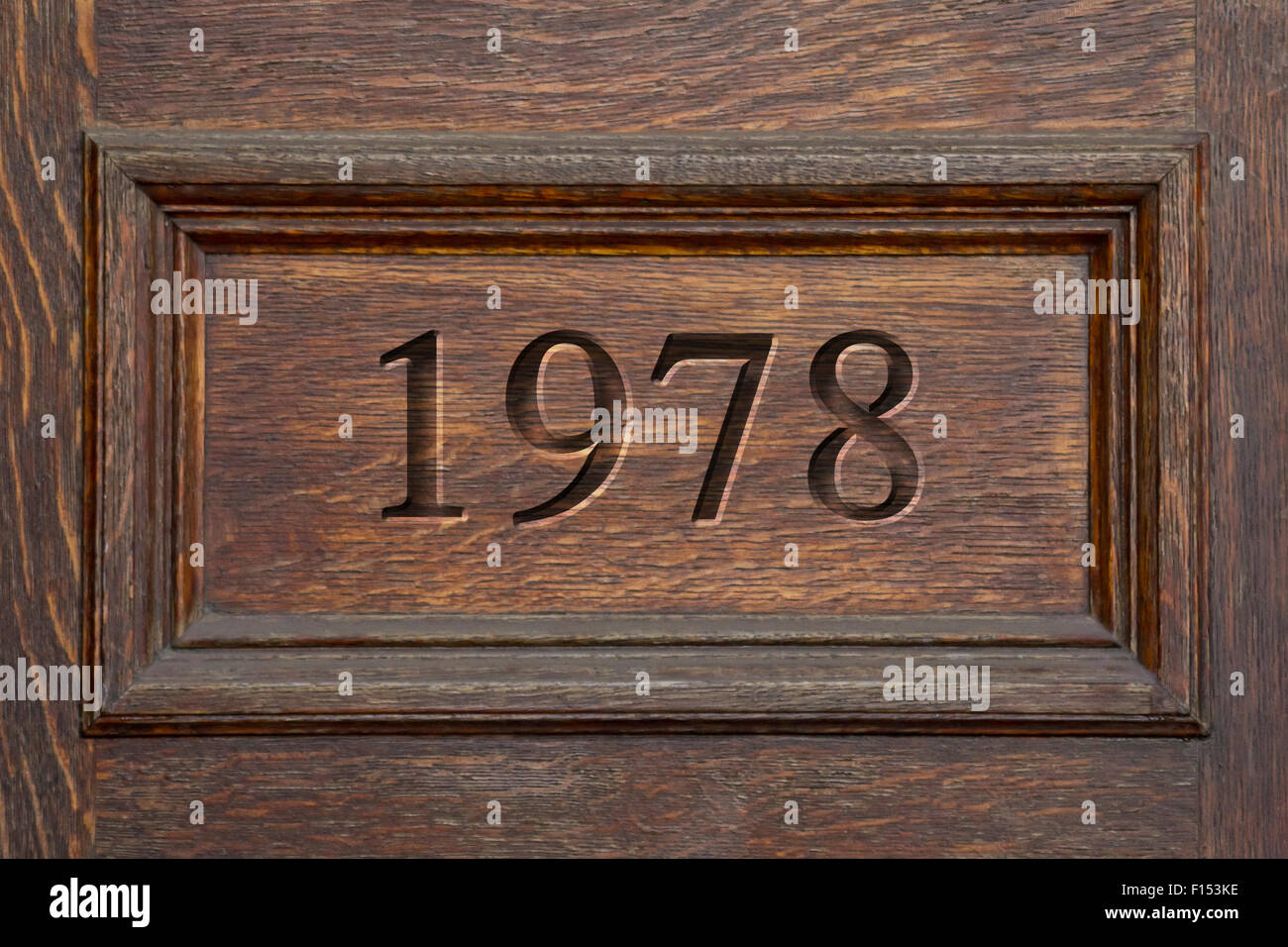 Historical year engraving 1978 on textured old surface Stock Photo - Alamy