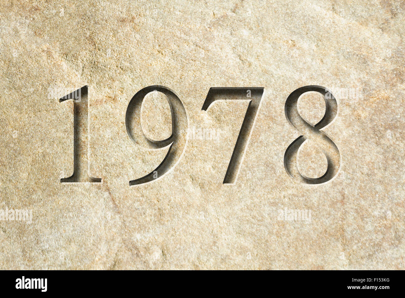 Historical year engraving 1978 on textured old surface Stock Photo - Alamy
