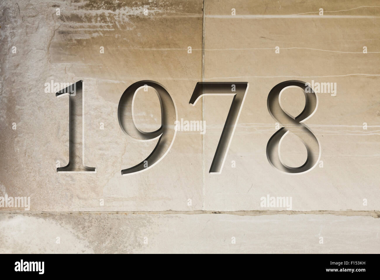 Historical year engraving 1978 on textured old surface Stock Photo - Alamy