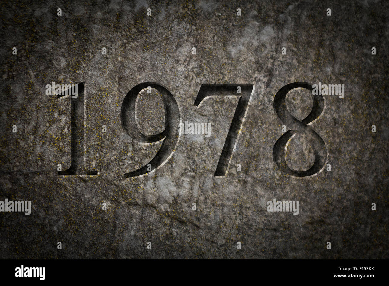 Historical year engraving 1978 on textured old surface Stock Photo - Alamy