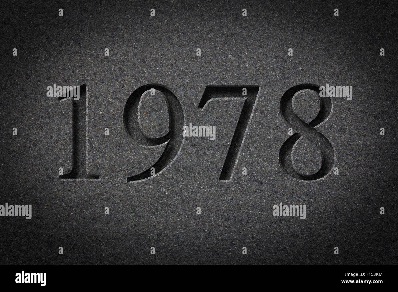 Historical year engraving 1978 on textured old surface Stock Photo - Alamy