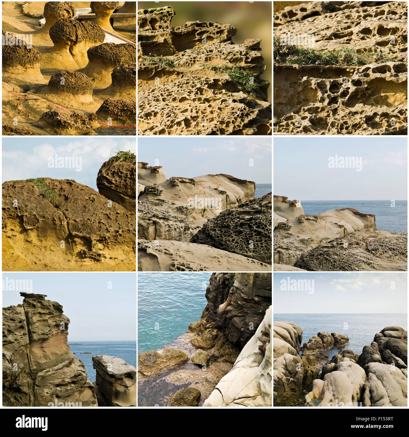 seaside rock collage Stock Photo - Alamy