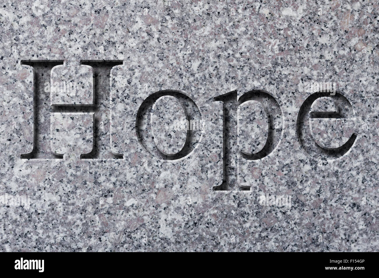 Engraving spelling the word Hope on textured old surface Stock Photo ...