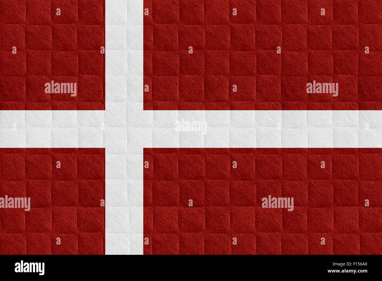 flag of Denmark or Danish banner on check pattern background Stock ...