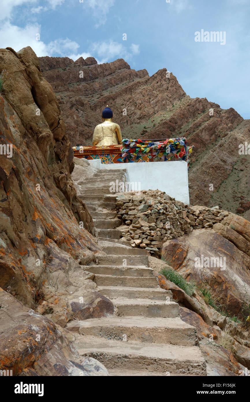 Golden statue of Buddha above Hemis Monastery, Ladakh, Jammu and ...