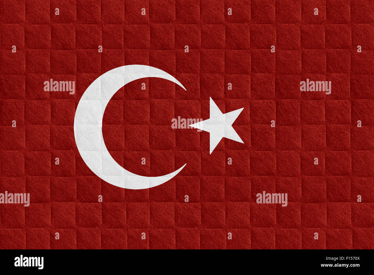flag of Turkey or Turkish banner on check pattern background Stock ...