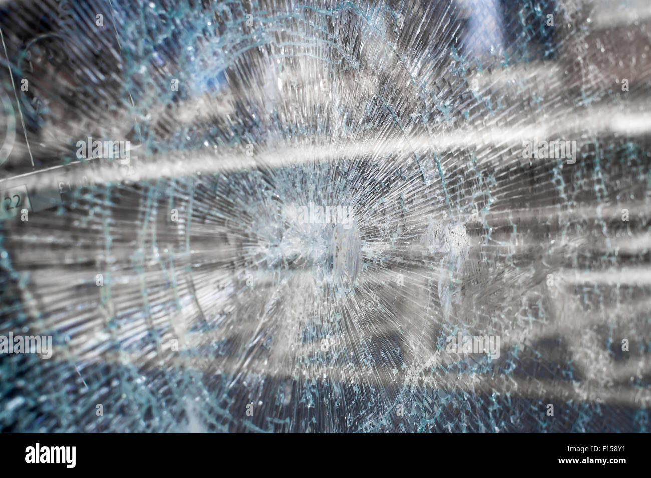 Broken glass with reflection Stock Photo - Alamy