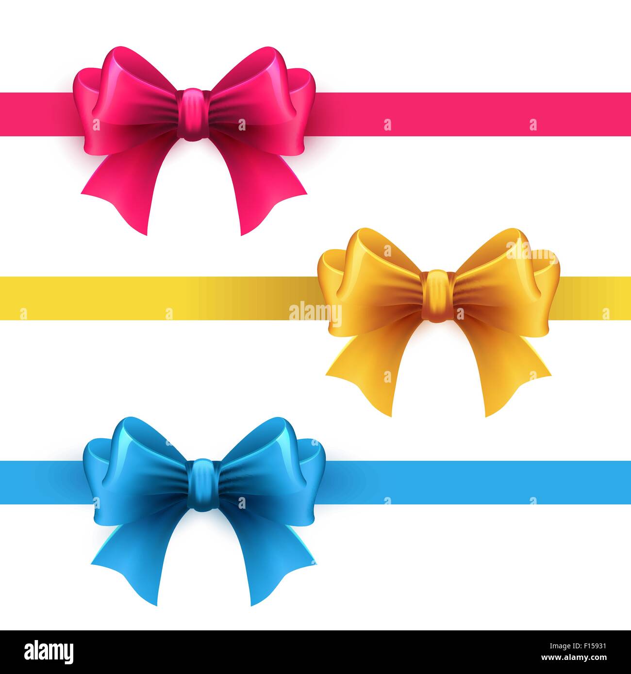 Set of gift bows with ribbons Stock Vector Image & Art - Alamy