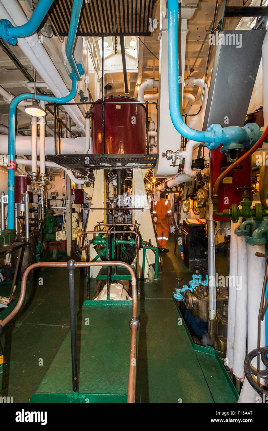 Steam engine room on steam ship SS Shieldhall Stock Photo - Alamy