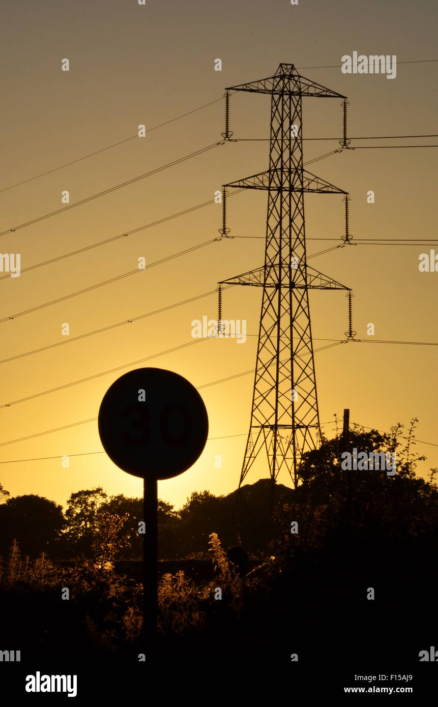 National Grid Power line Stock Photo - Alamy