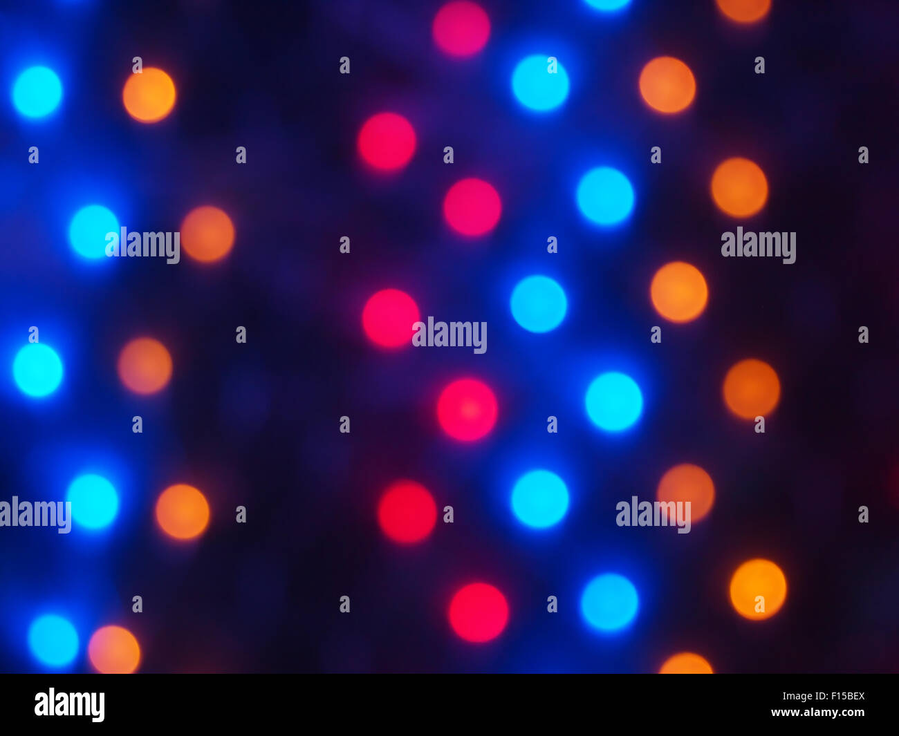 Defocused colored lights out of focus on the dark basis was blurred for ...