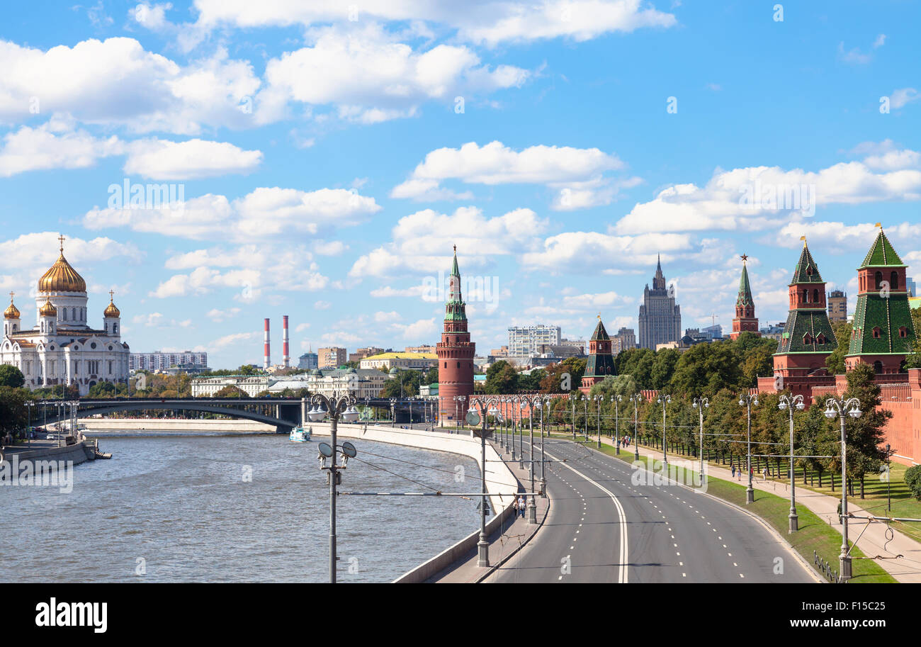 Moscow skyline - The Kremlin Embankment of Moskva River, Greater Stone ...