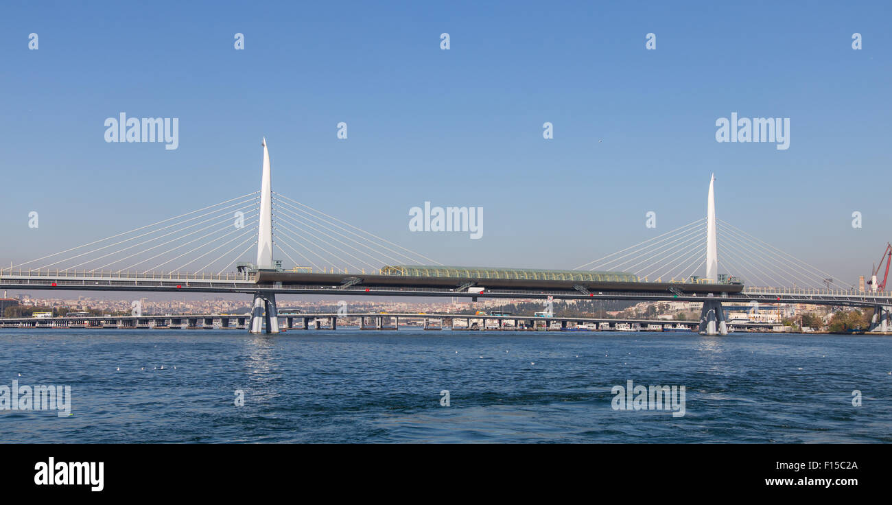 Golden Horn Metro Bridge Istanbul City Turkey Stock Photo - Alamy