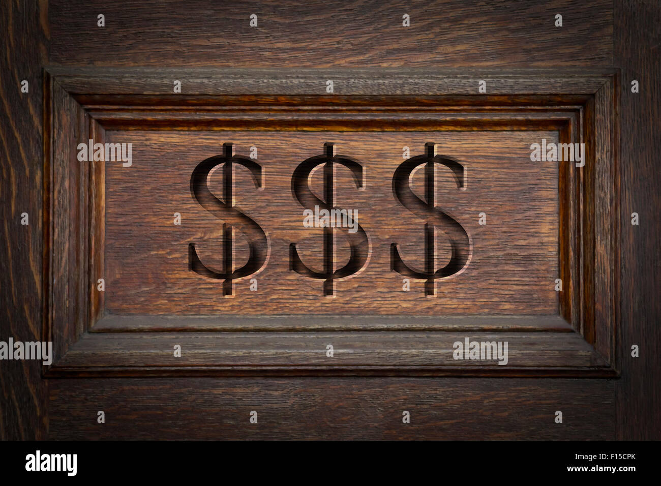 Engraving of the sign for dollars on textured old rough surface Stock ...