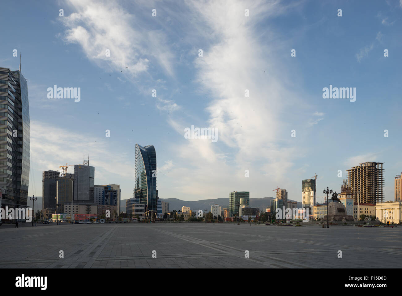 Sukhbaatar Square, Chenngis Khaan Square in downtown Ulaanbaatar ...