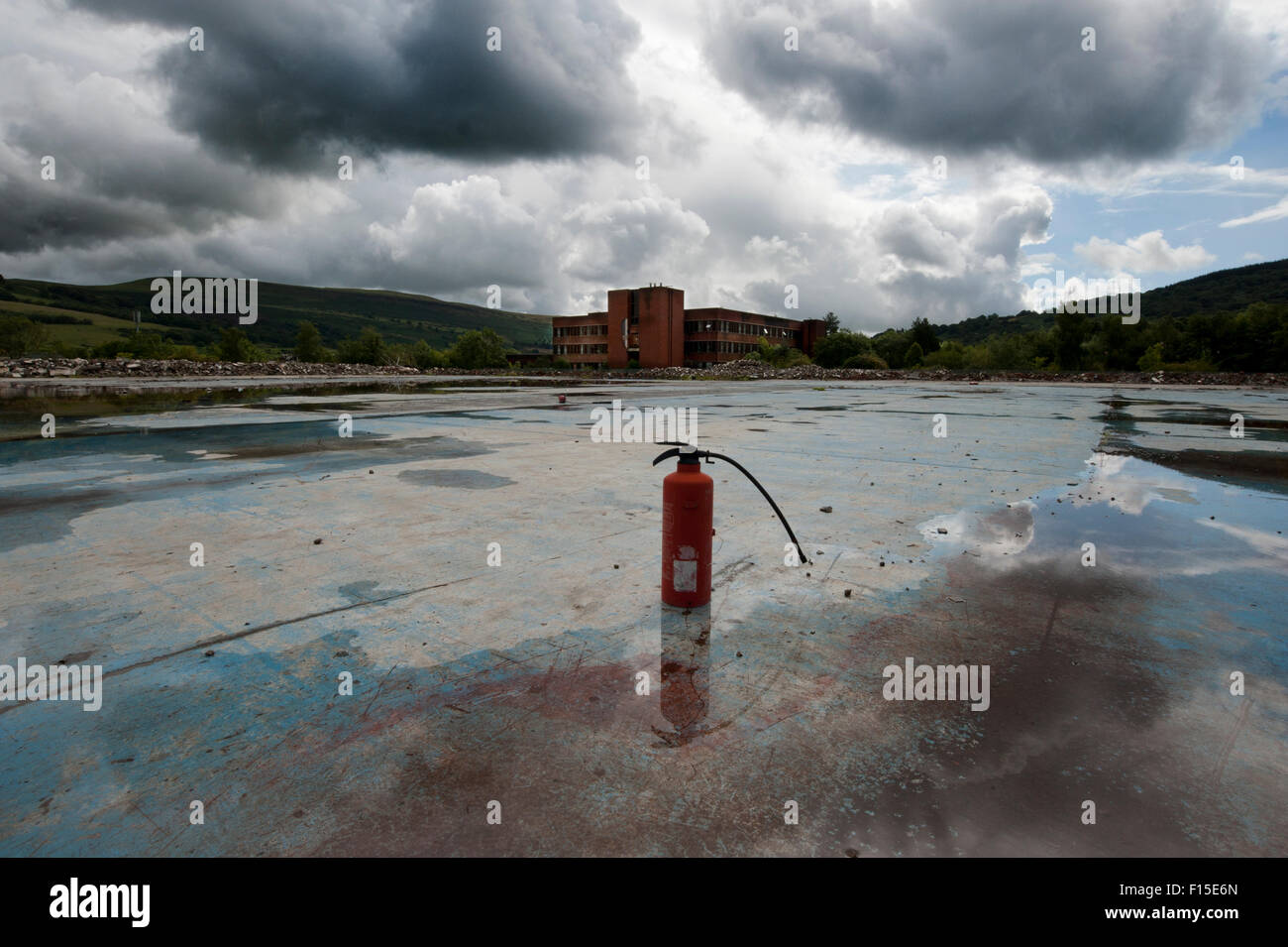 The relics of the former Hoover factory in Merthyr, south Wales, UK ...