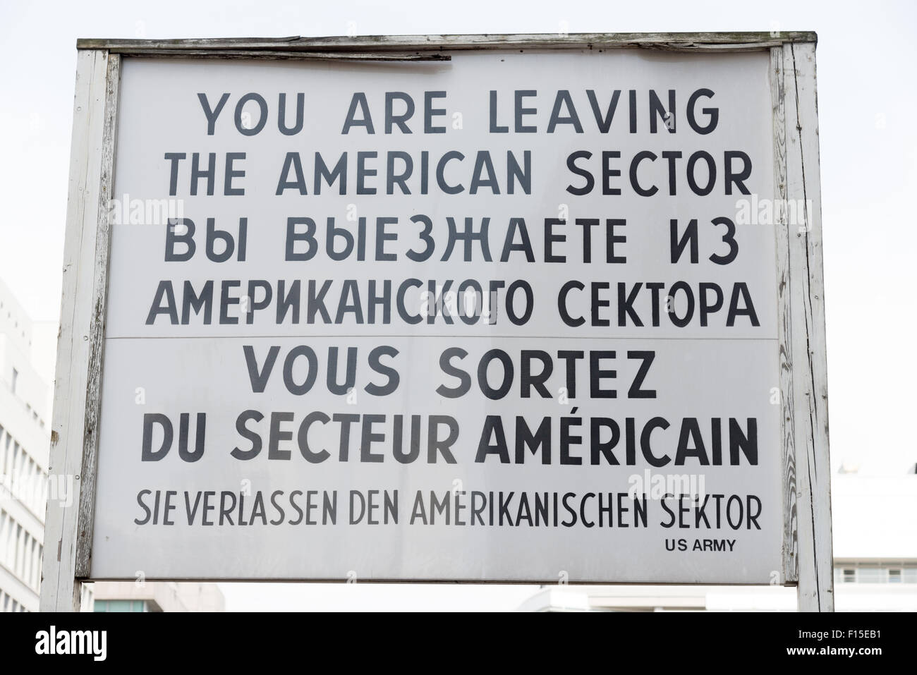 American sector sign hi-res stock photography and images - Alamy