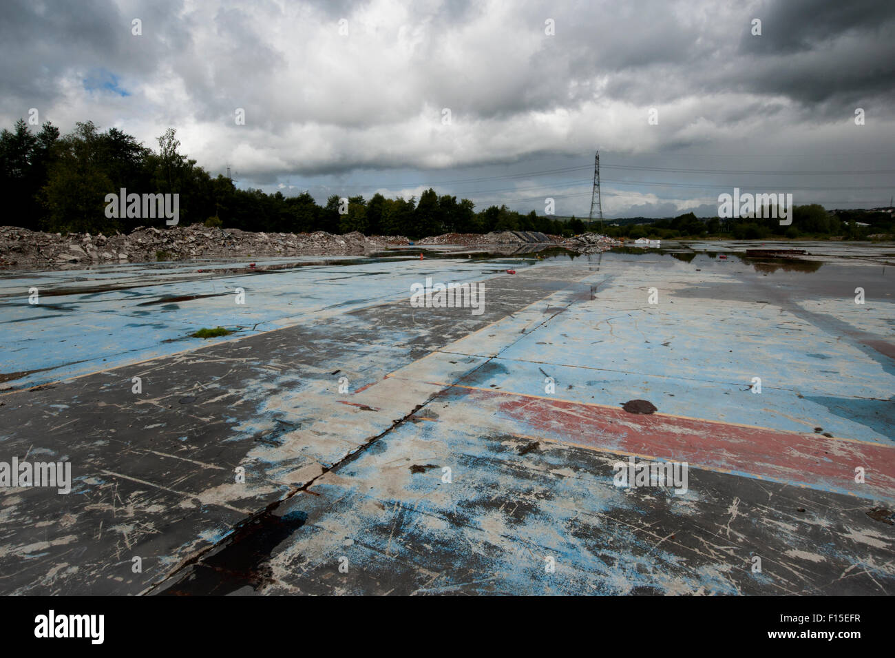 The relics of the former Hoover factory in Merthyr, south Wales, UK ...