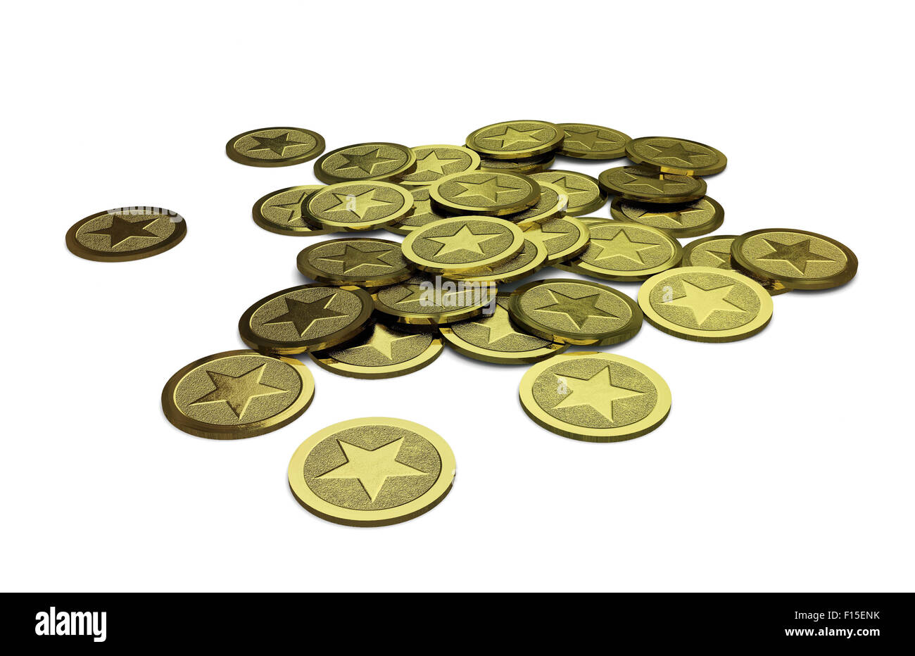 Coin scatter Cut Out Stock Images & Pictures - Alamy