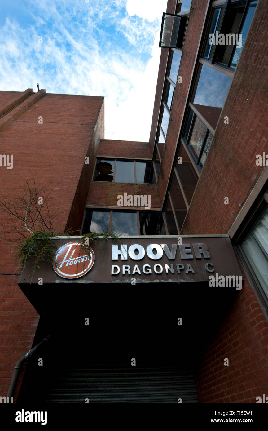 The relics of the former Hoover factory in Merthyr, south Wales, UK ...