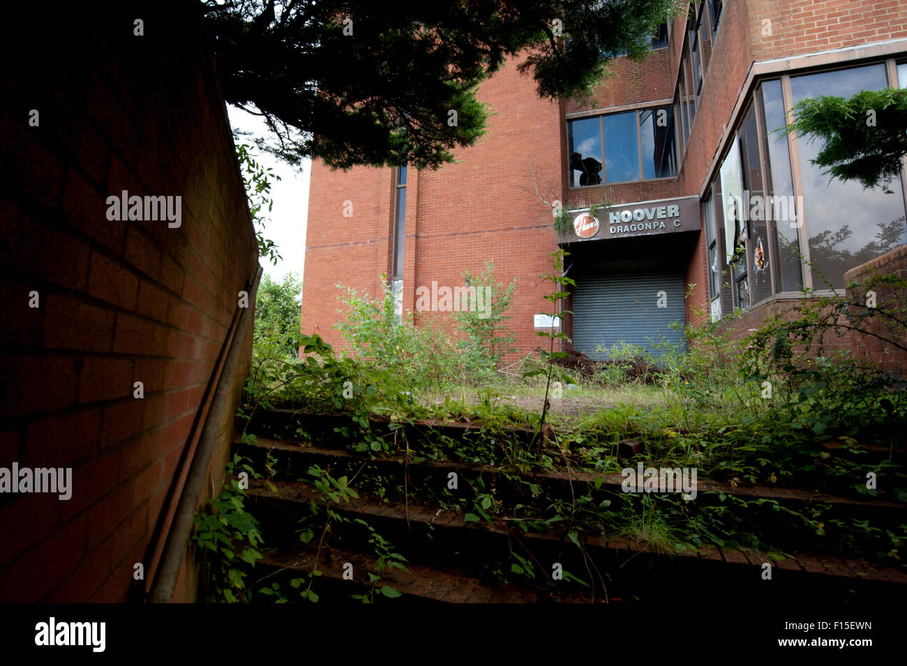 The relics of the former Hoover factory in Merthyr, south Wales, UK ...
