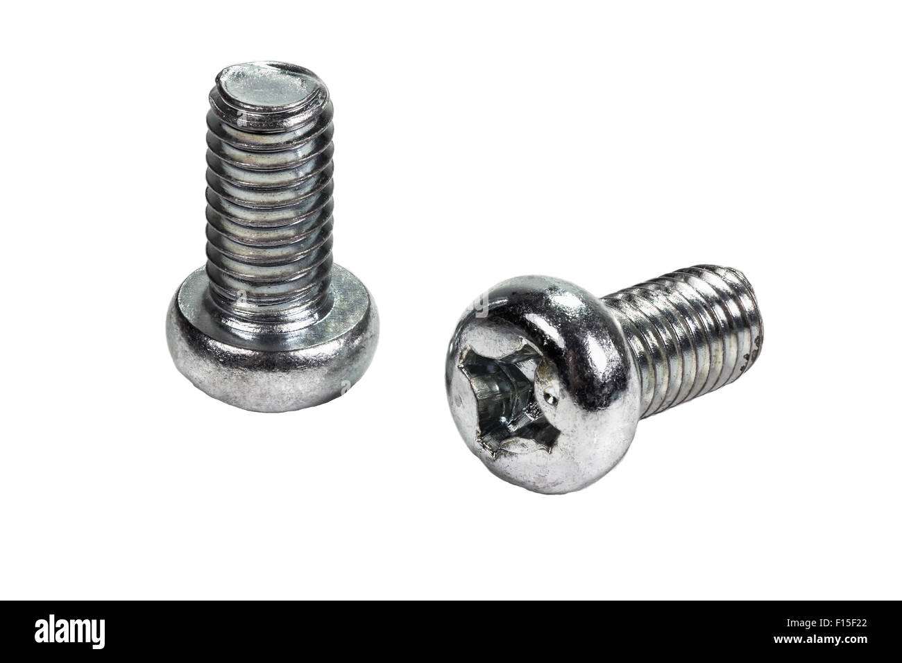Closeup metal screw (bolt) and nuts on white background Stock Photo - Alamy