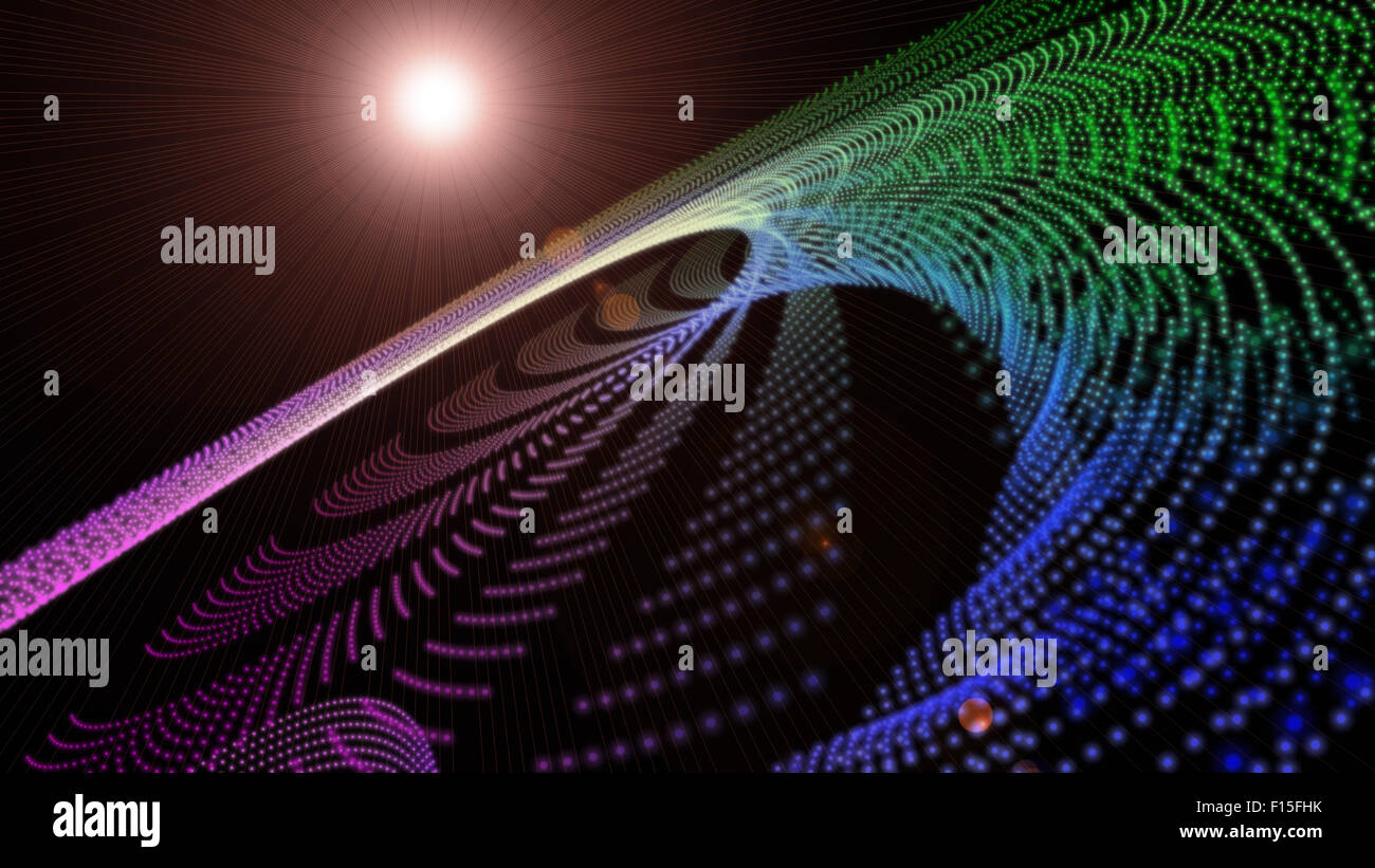 Futuristic technology wave background design with lights Stock Photo ...