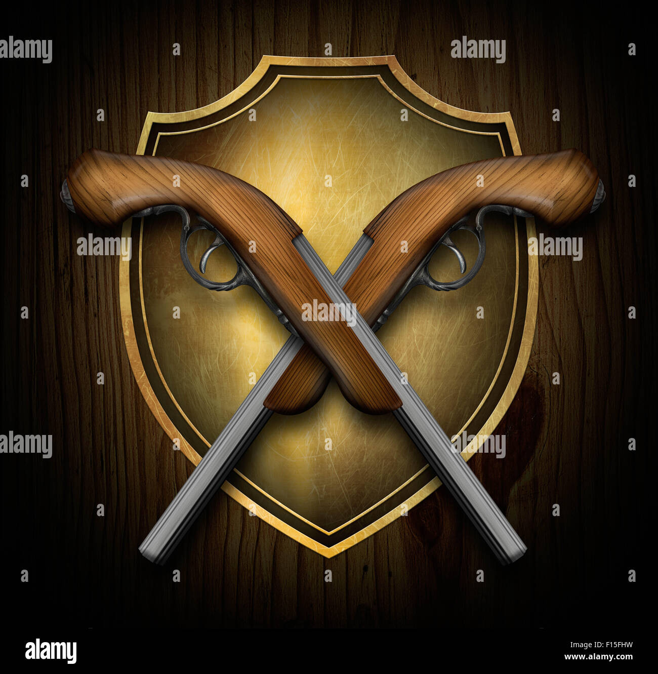 Crossed pistols hi-res stock photography and images - Alamy
