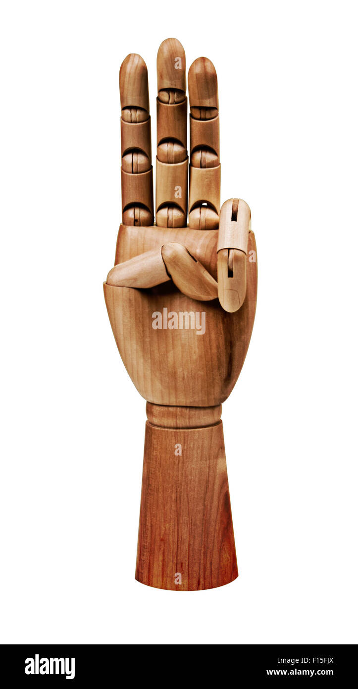 Wooden Hand in a unique Pose for use in designs and Layouts Stock Photo ...