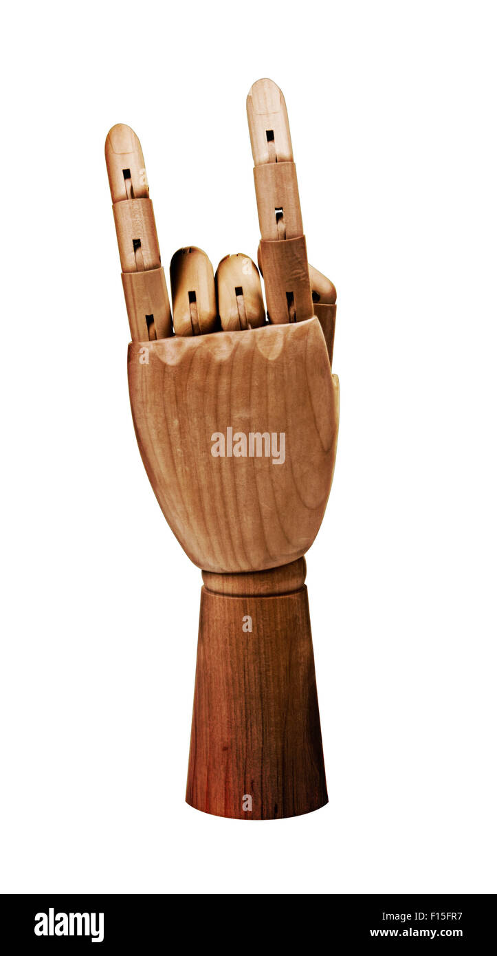 Wooden Hand in a unique Pose for use in designs and Layouts Stock Photo ...